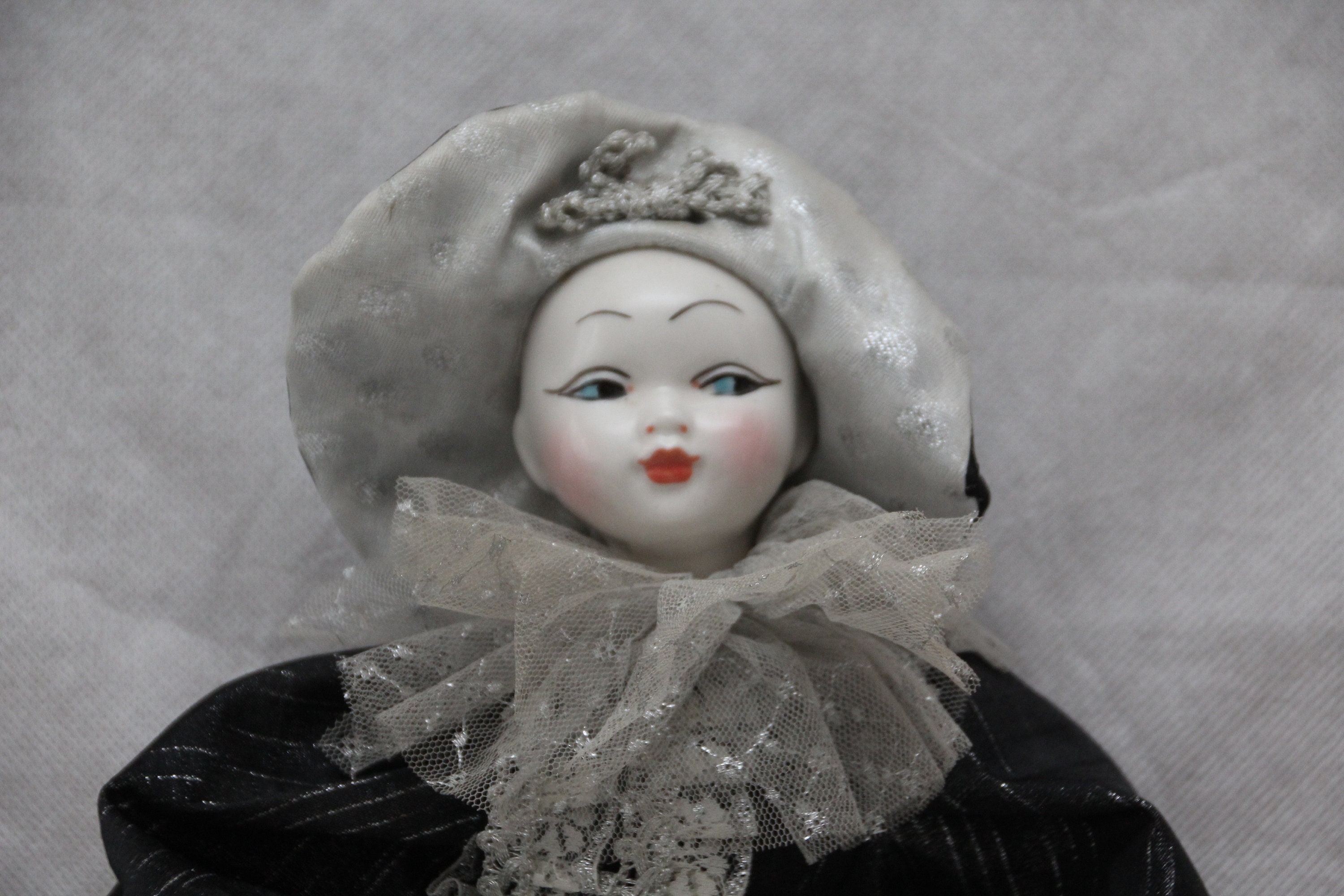 Harlequin Doll Pierrot SET OF 4 Bisque Doll Clown Vintage Porcelain ...