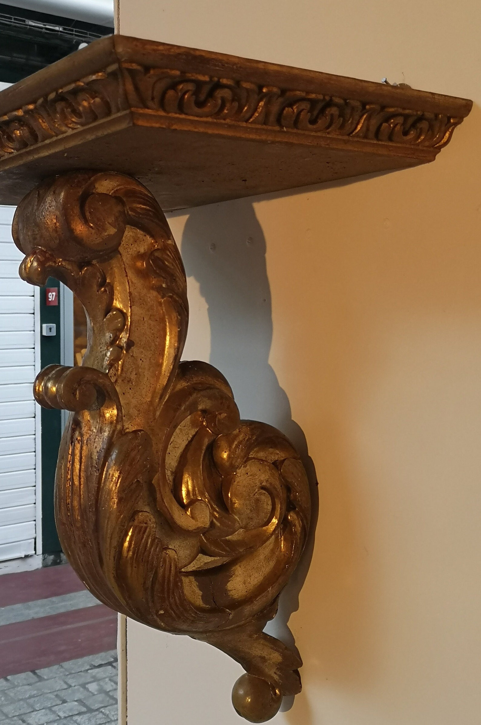 Large Baroque Giltwood Wall Console Wall Shelf SET OF 2 Giltwood Wall ...