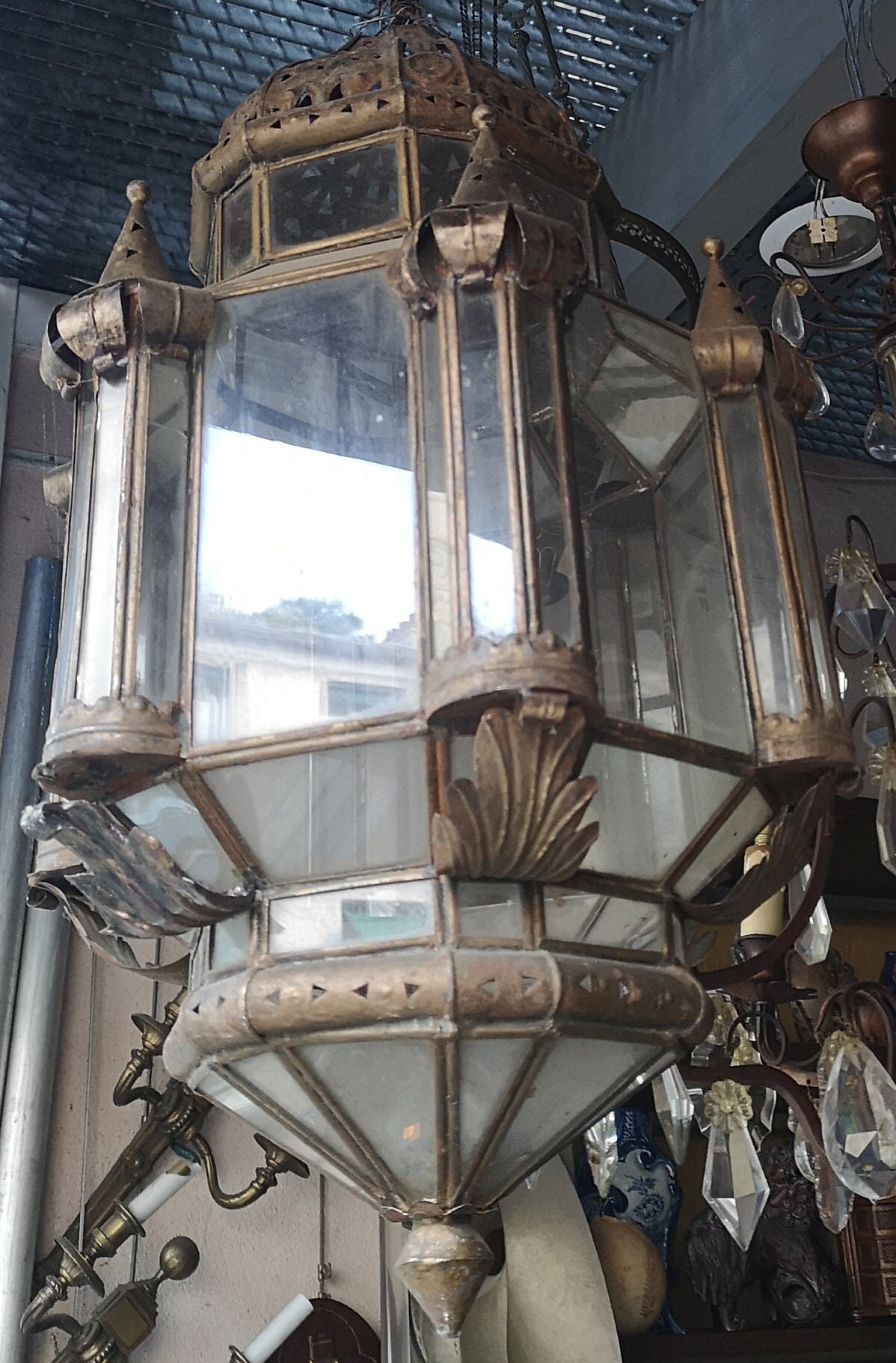 Gothic Lantern Light Fixture Outdoor Patio Glass Lantern - Etsy