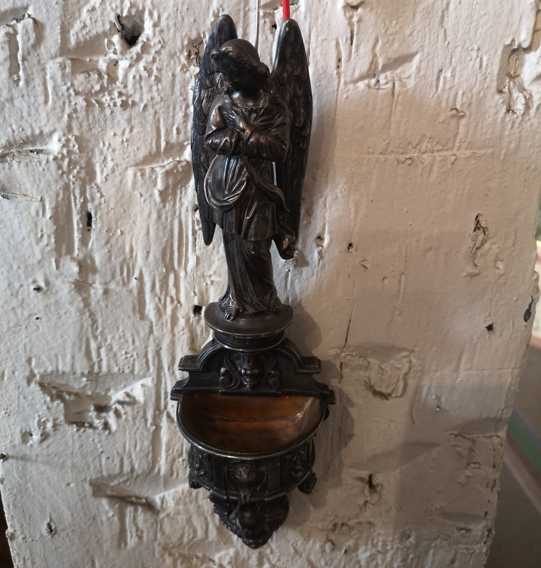 Holy Water Stoup Angel Virgin Mary Our Lady Holy Water Font Christian ...