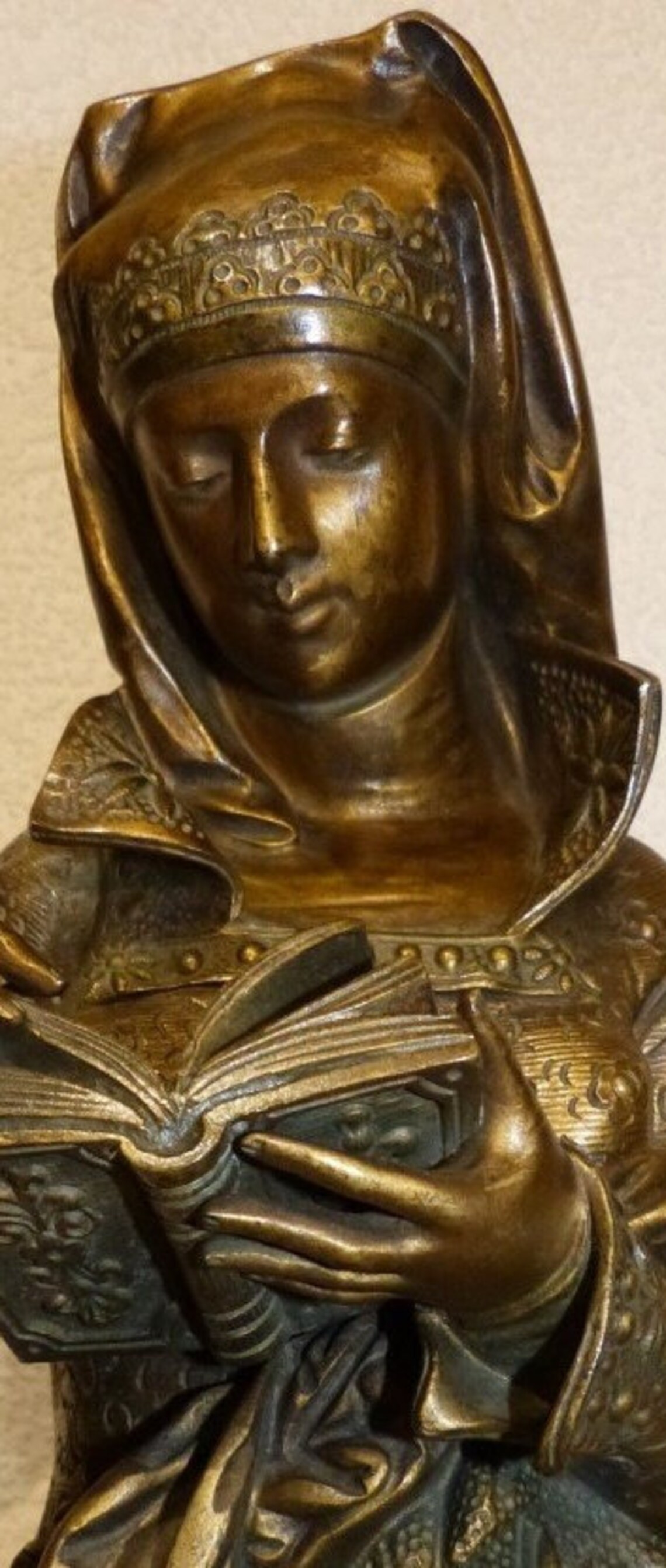 Lady Bronze Statue Albert Ernest Carrier Belleuse La Liseuse the Reader Reading Woman Antique ...