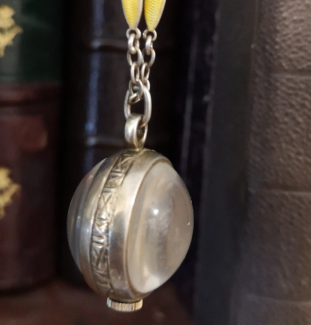 Vintage Ball Pendant Watch Ladies Swiss Made Swiss Watch Necklace ...