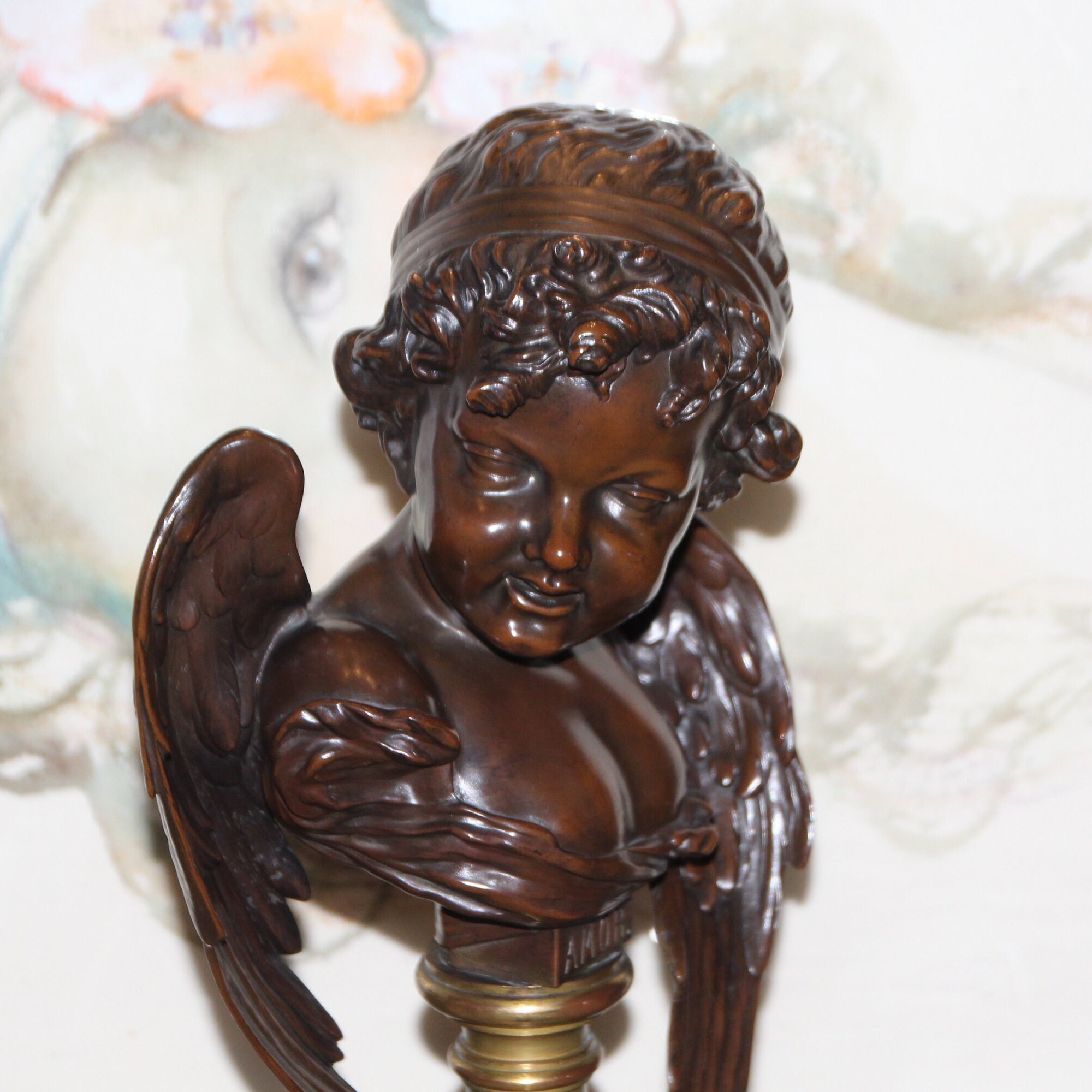 Bronze Angel Statue Angel Sculpture Bronze Angel Figurine Rococo ...