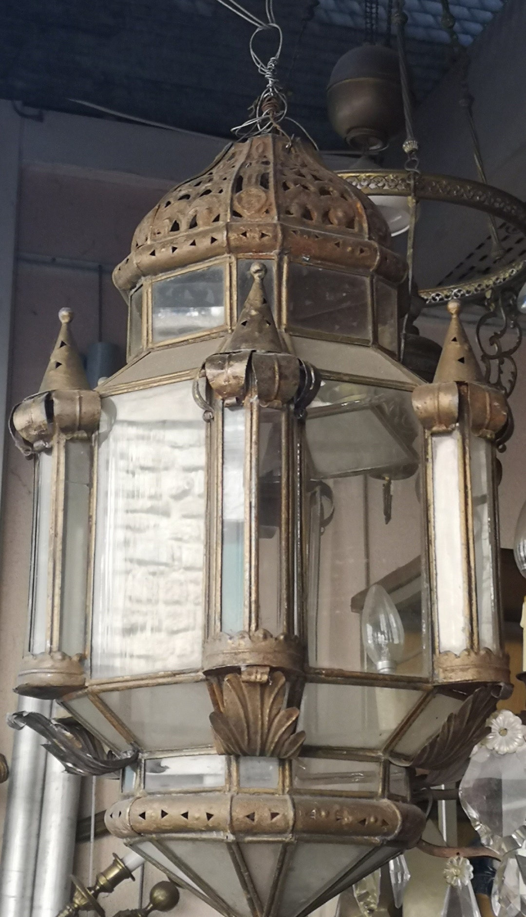 Gothic Lantern Light Fixture Outdoor Patio Glass Lantern - Etsy