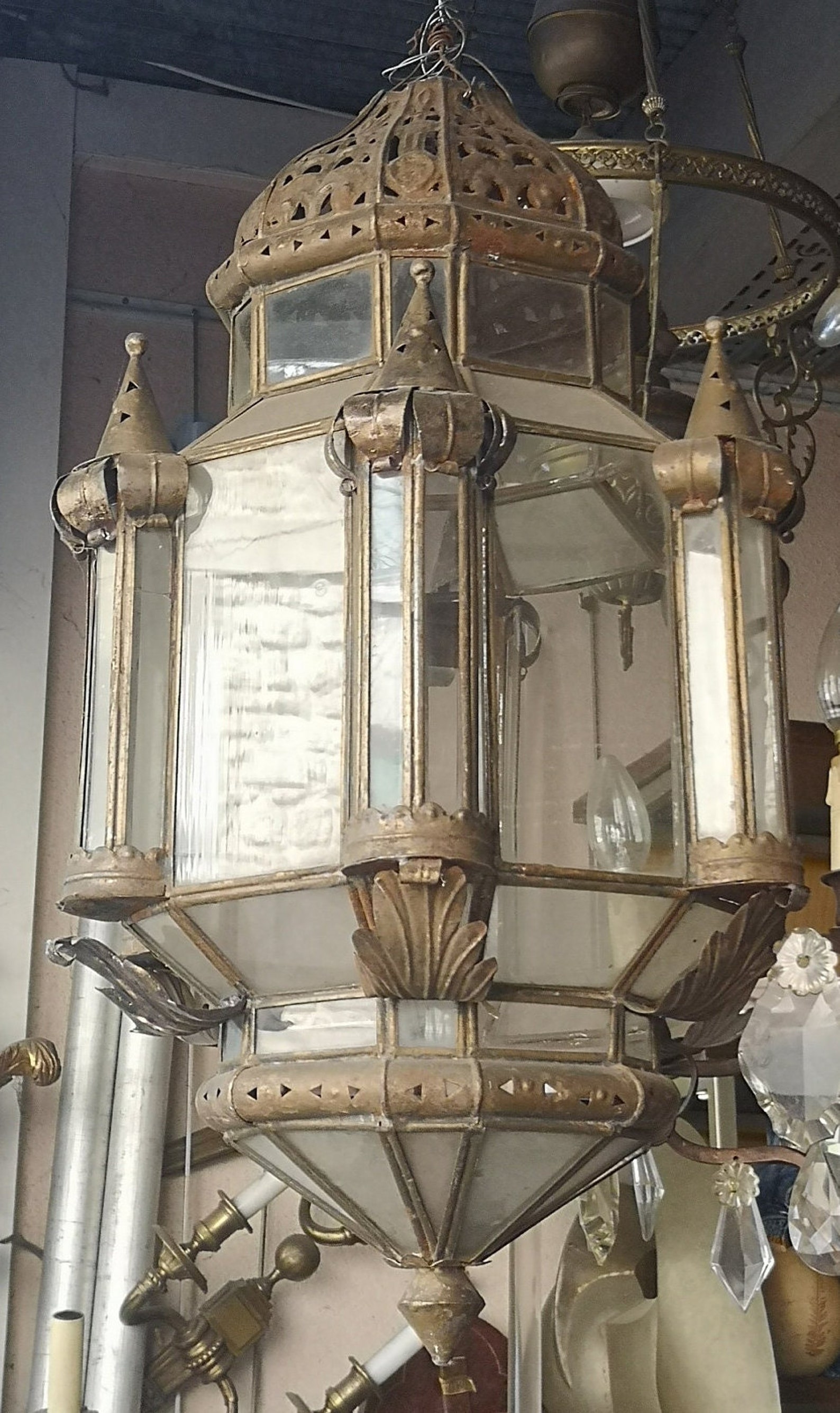 Gothic Lantern Light Fixture Outdoor Patio Glass Lantern - Etsy