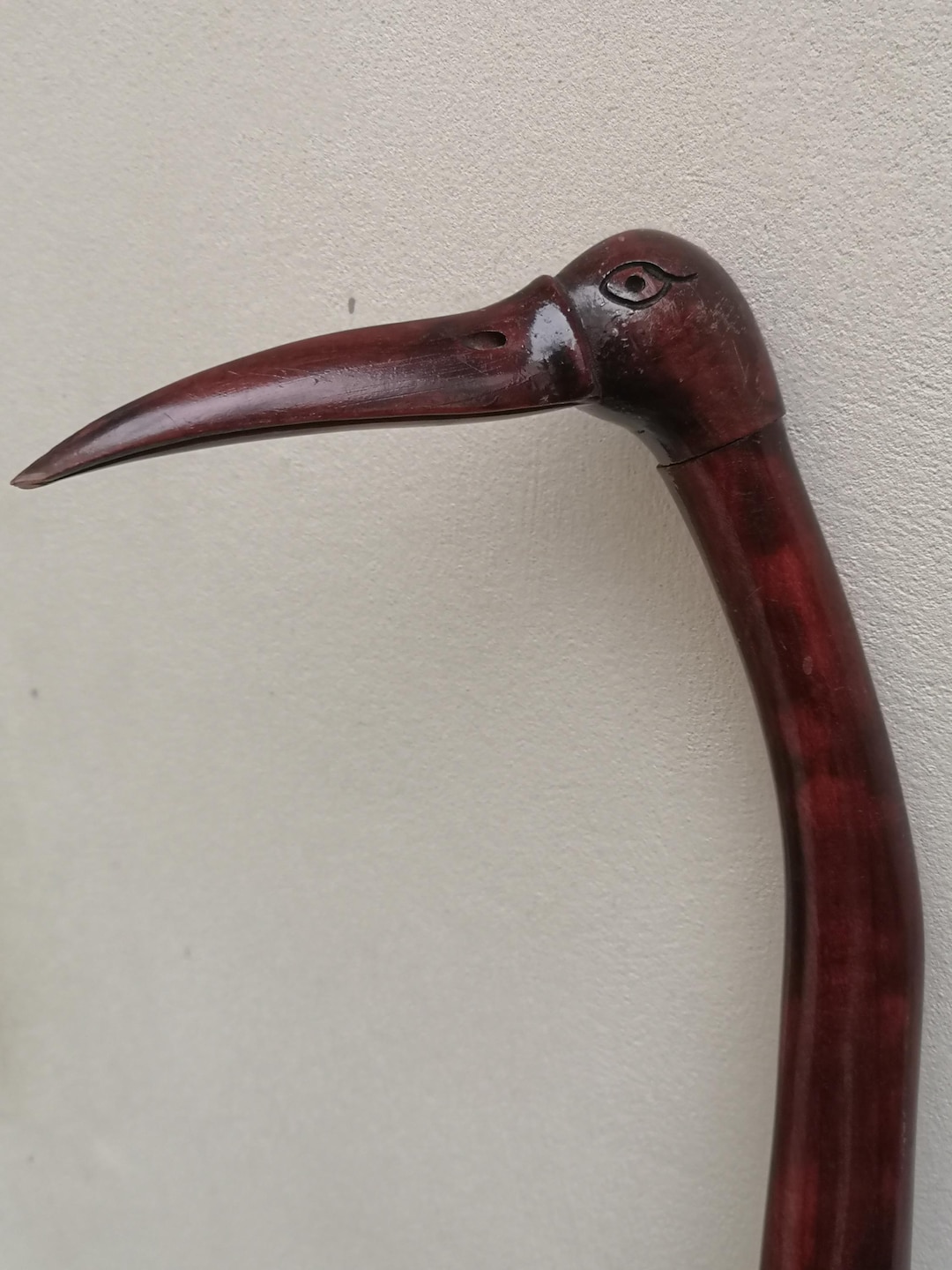 Wooden Cane Bird Walking Stick Flamingo Stork Crane Bird Head Walking ...