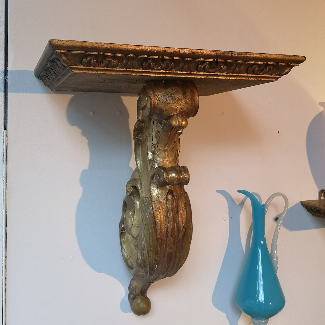 Large Baroque Giltwood Wall Console Wall Shelf SET OF 2 Giltwood Wall ...