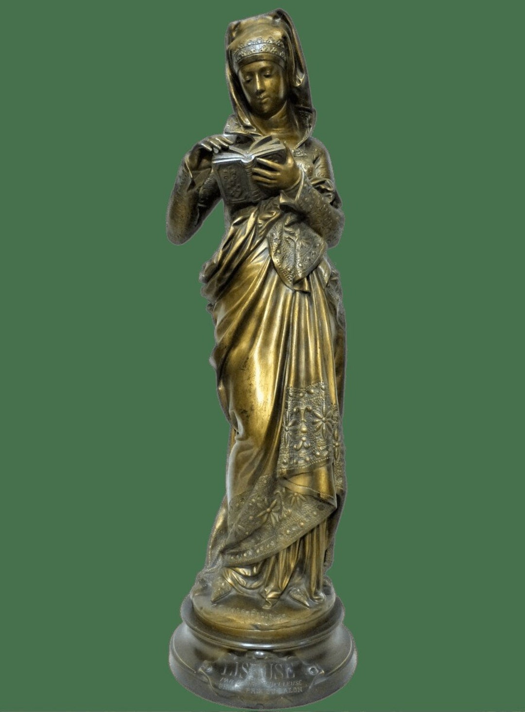 Lady Bronze Statue Albert Ernest Carrier Belleuse La Liseuse the Reader ...