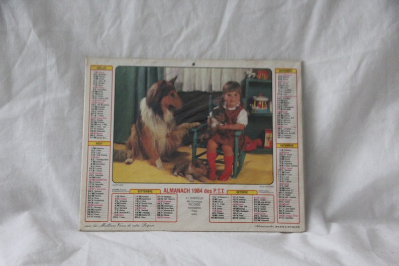 Vintage French Calendar 1984 Calendrier Almanach Christmas Gift ...