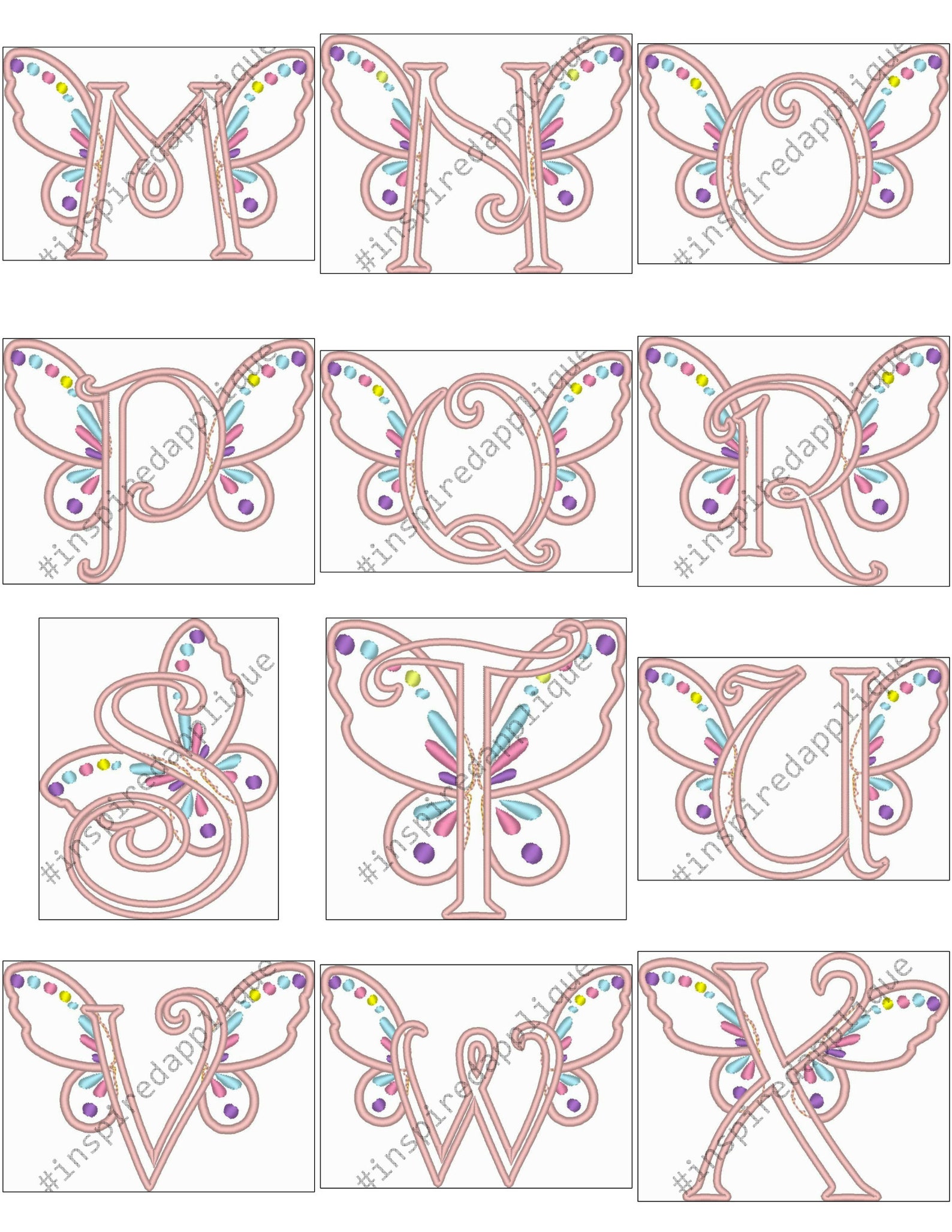 4x4 Fairy Wing Alphabet Letters A-Z - Etsy