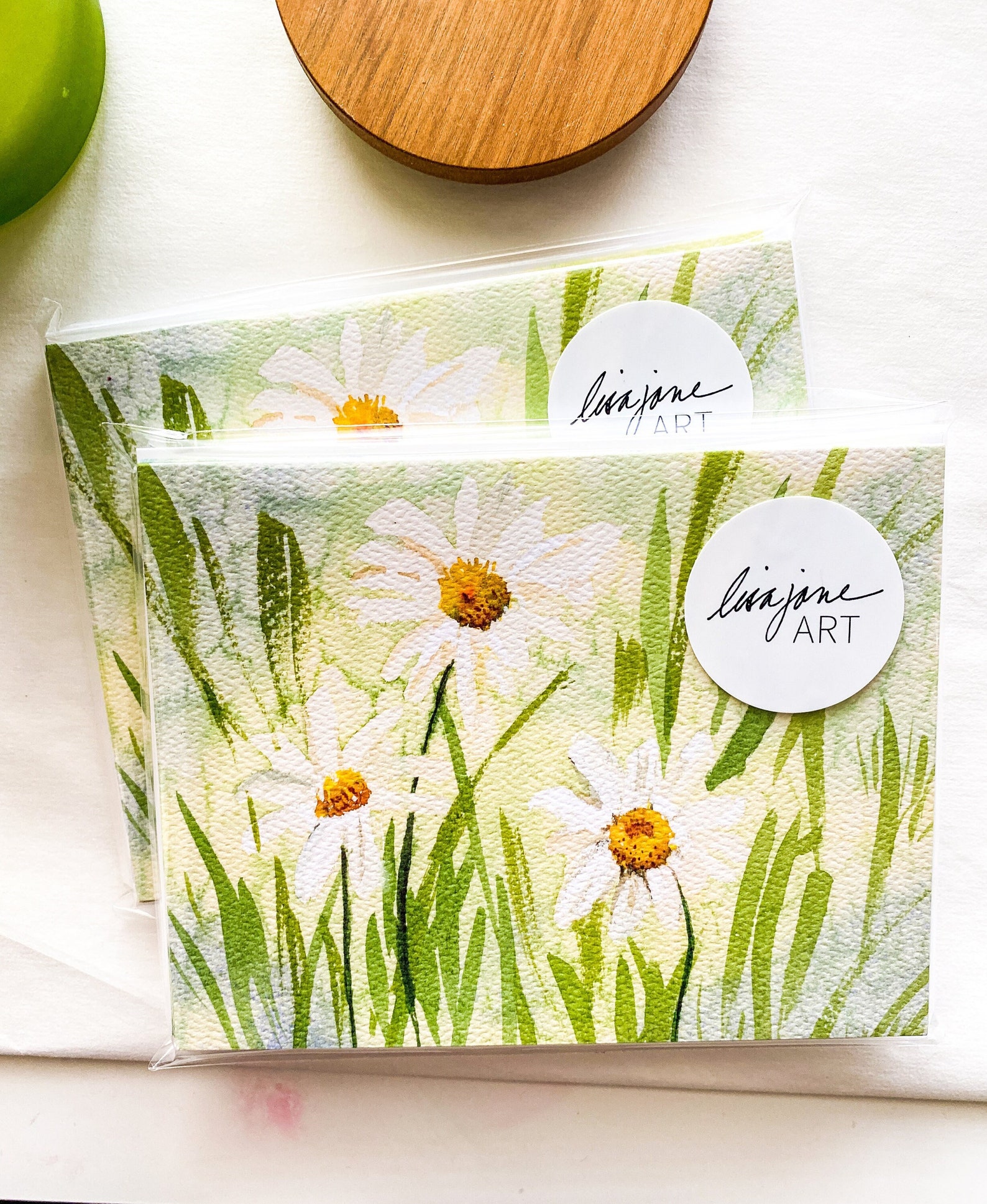 Watercolor Daisy Note Cards | Sets of 8 or 4 A2 Notes | Gift Under 20 ...