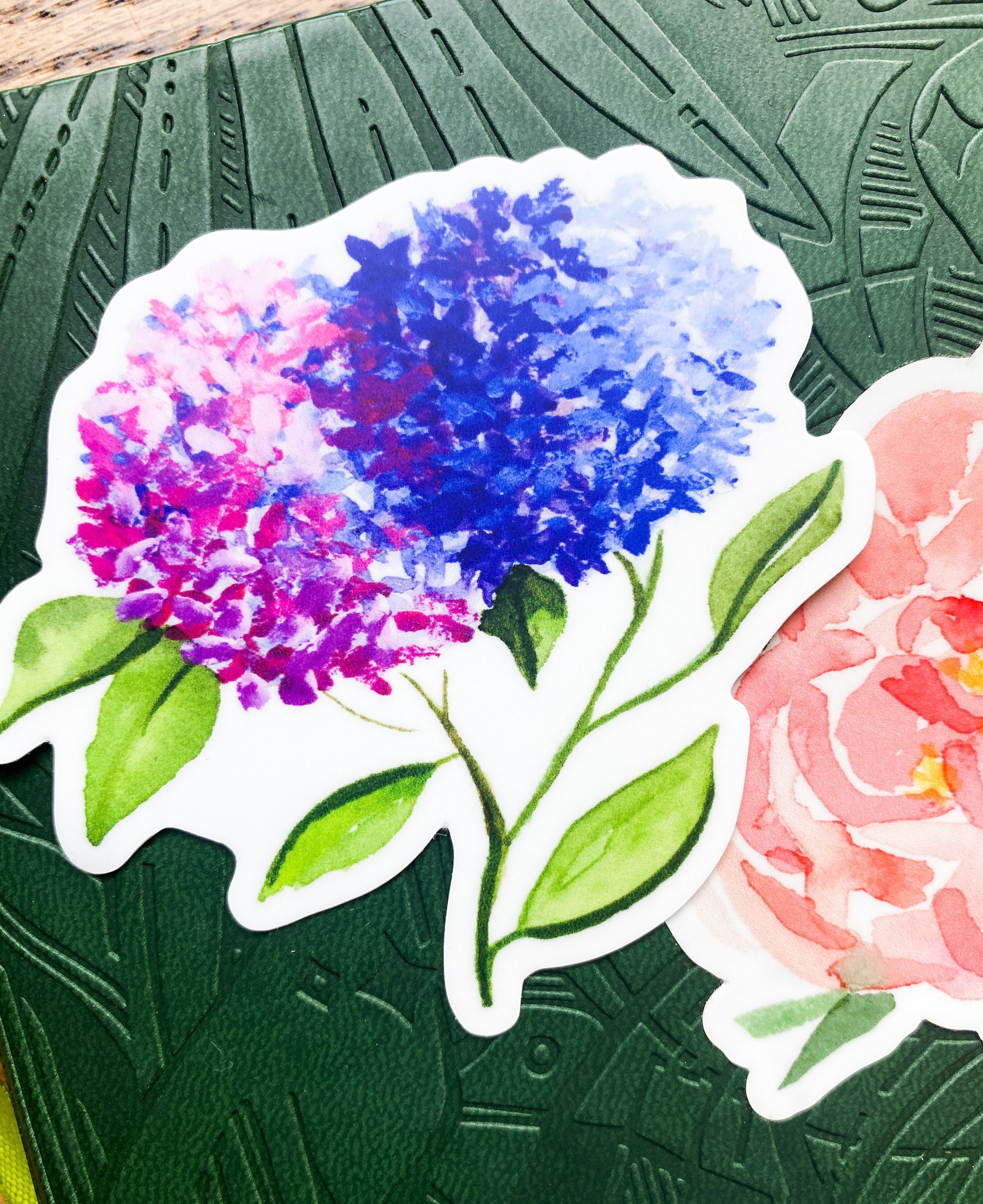 Hydrangea Vinyl Sticker Watercolor Painting Original - Etsy