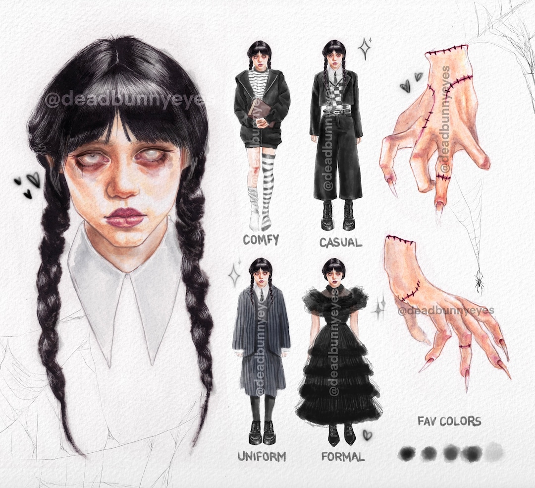 Wednesday Addams - PRINT - Etsy