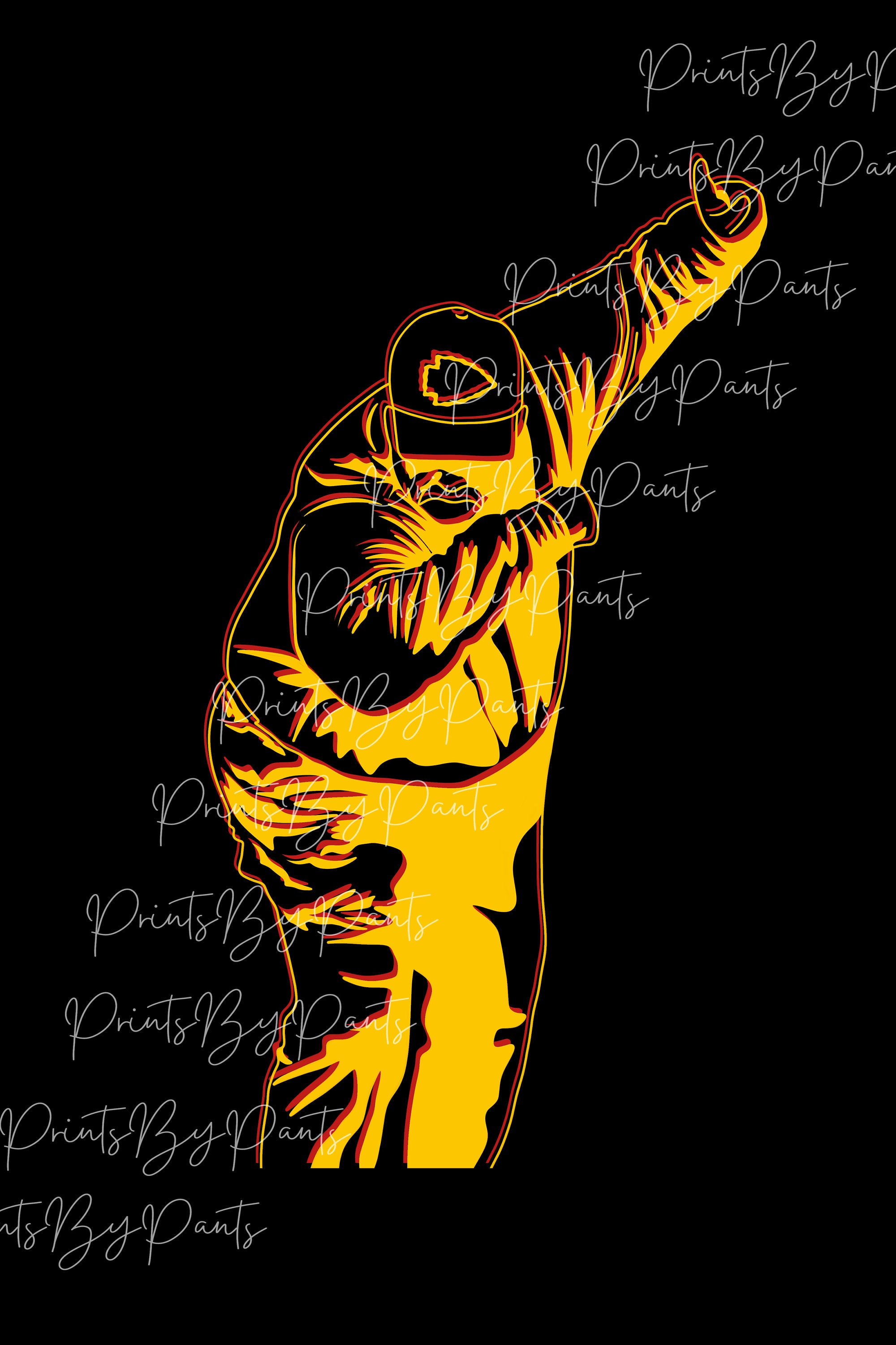 Digital Print Outline Reid Dabbing PNG Chiefs Coach Red - Etsy