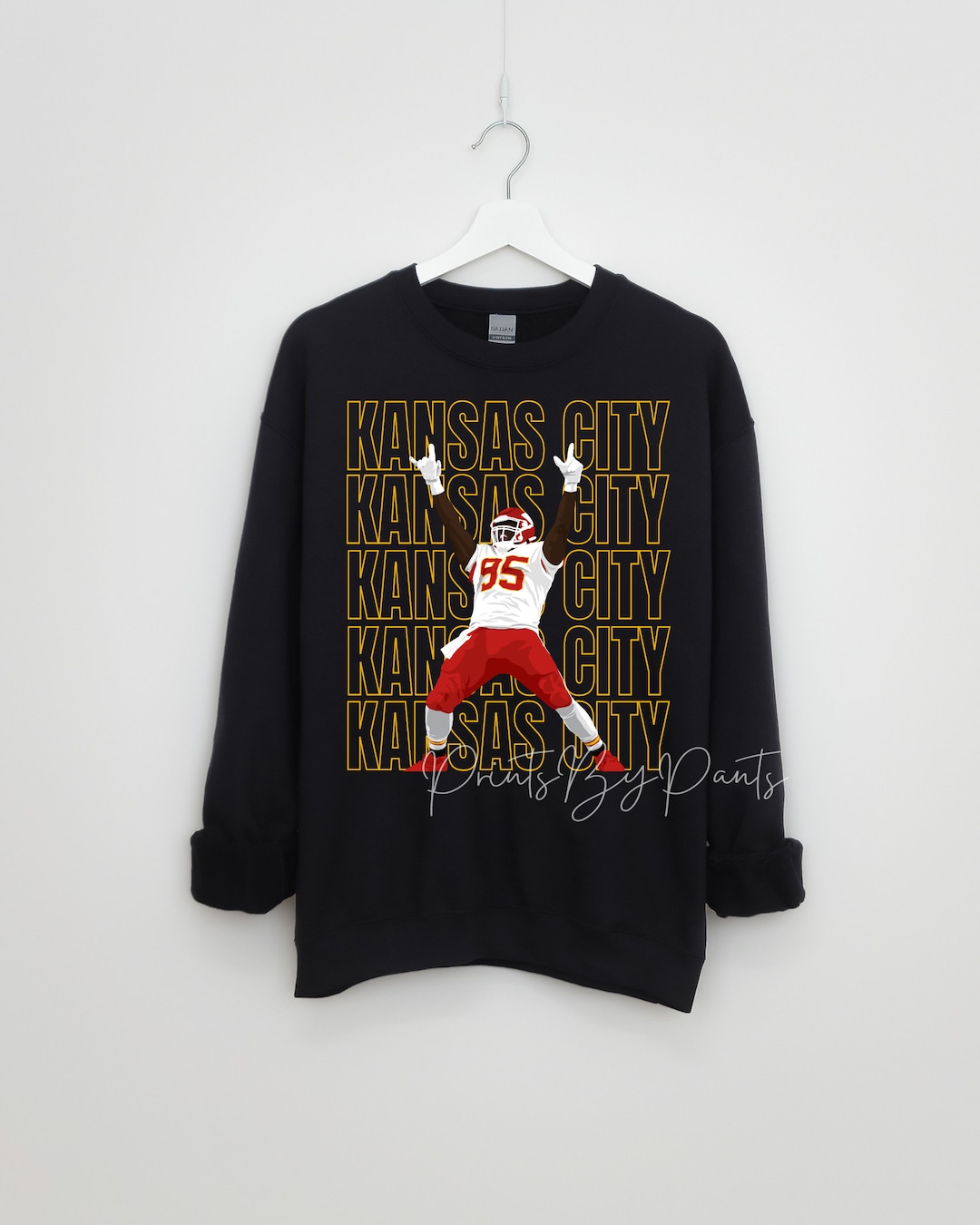 Digital Print Football PNG- Chiefs Player #95 Jones - KANSAS CITY ...