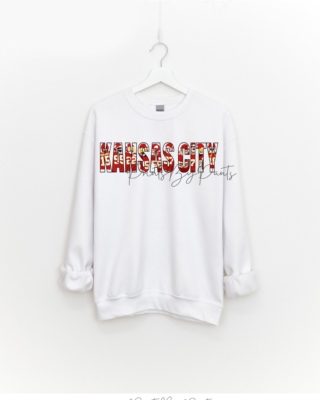 Digital Print- Kansas City Partially Transparent Letters Filled With ...