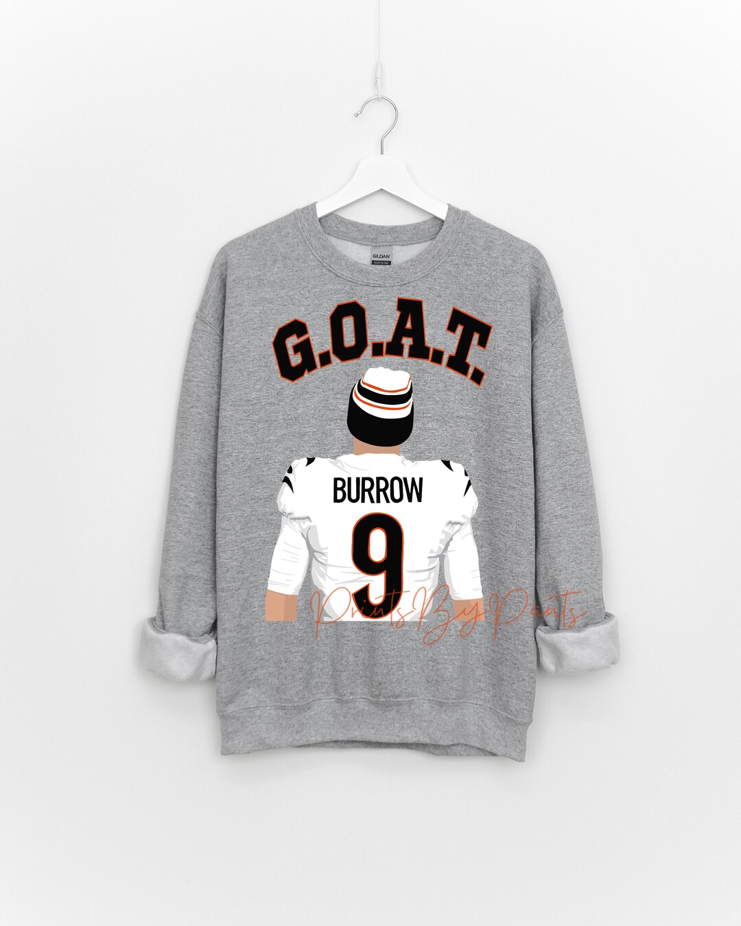 Digital Print - Cincinnati - Bengals Player #9 Burrow G.O.A.T ...