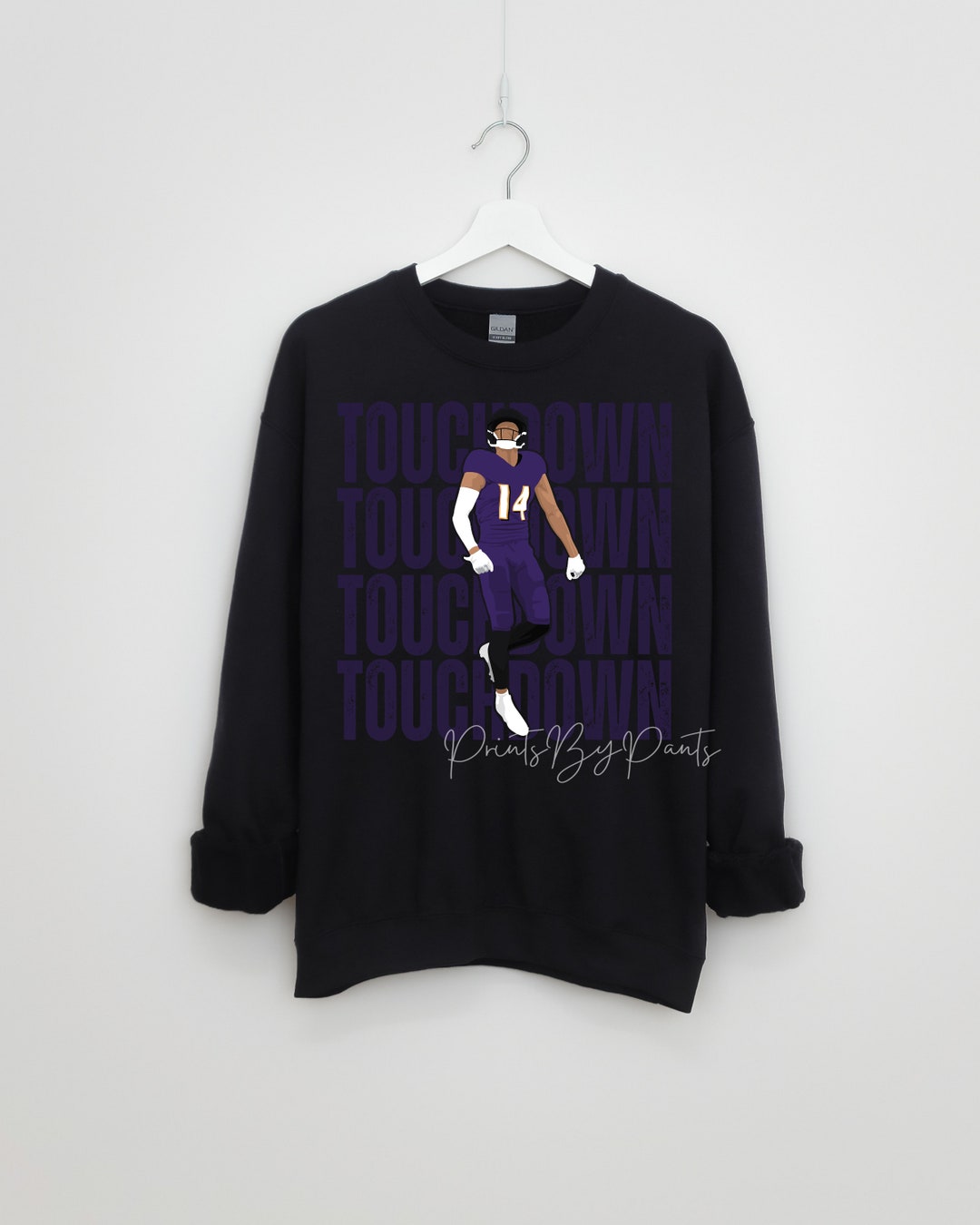 Digital Print - Baltimore - Raven's Player #14 - TOUCHDOWN - Football ...