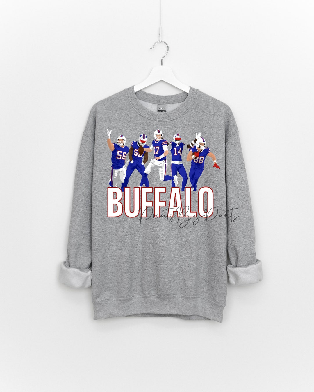 Digital Print- Buffalo - Bills Football Players Stacked - Football PNG ...