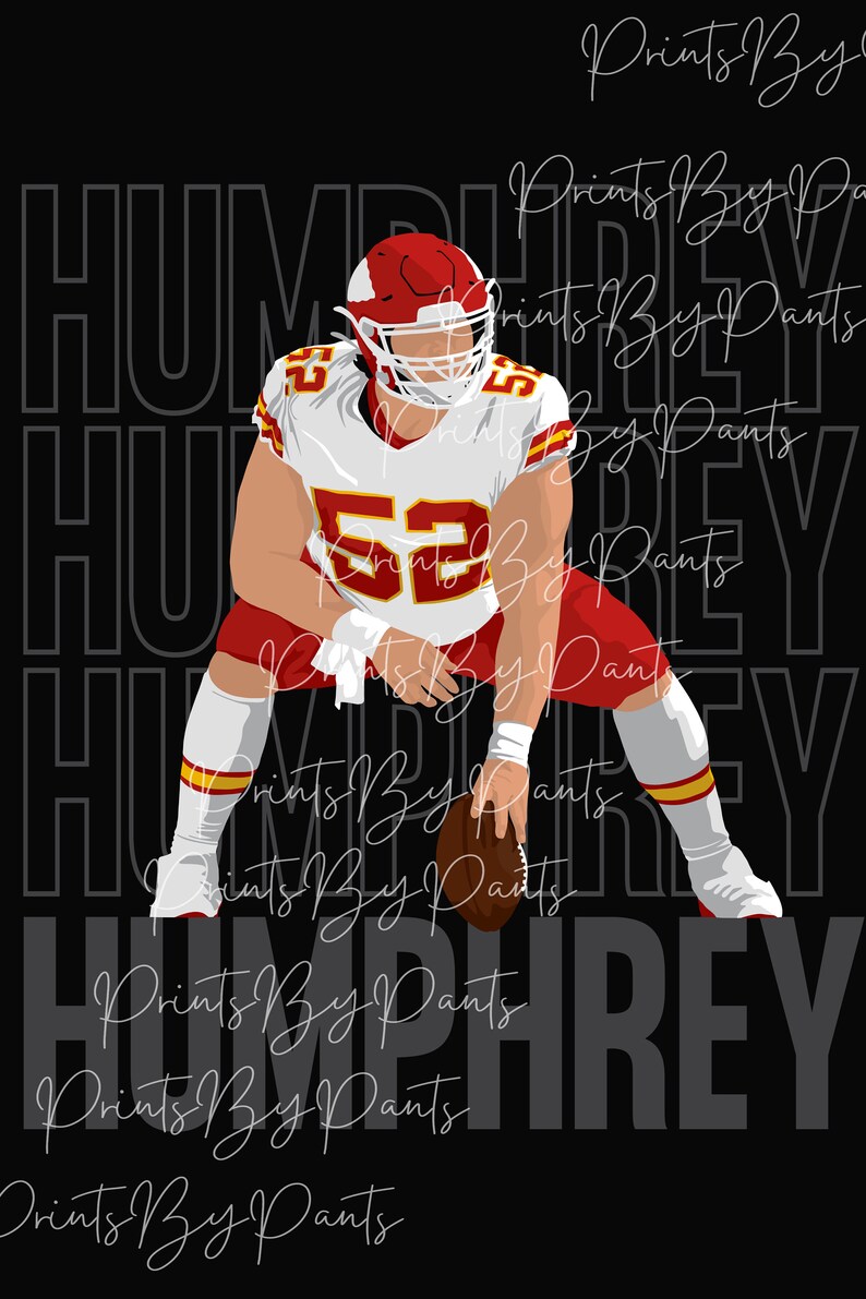 Digital Print Football PNG Chiefs Player 52 HUMPHREY - Etsy