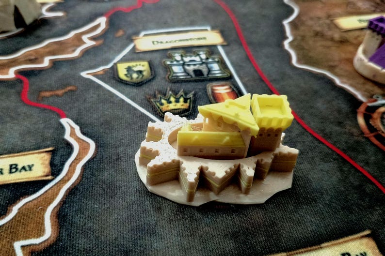 Agot Dual Color Medieval Castle Miniatures for Board Games 3D Printed ...