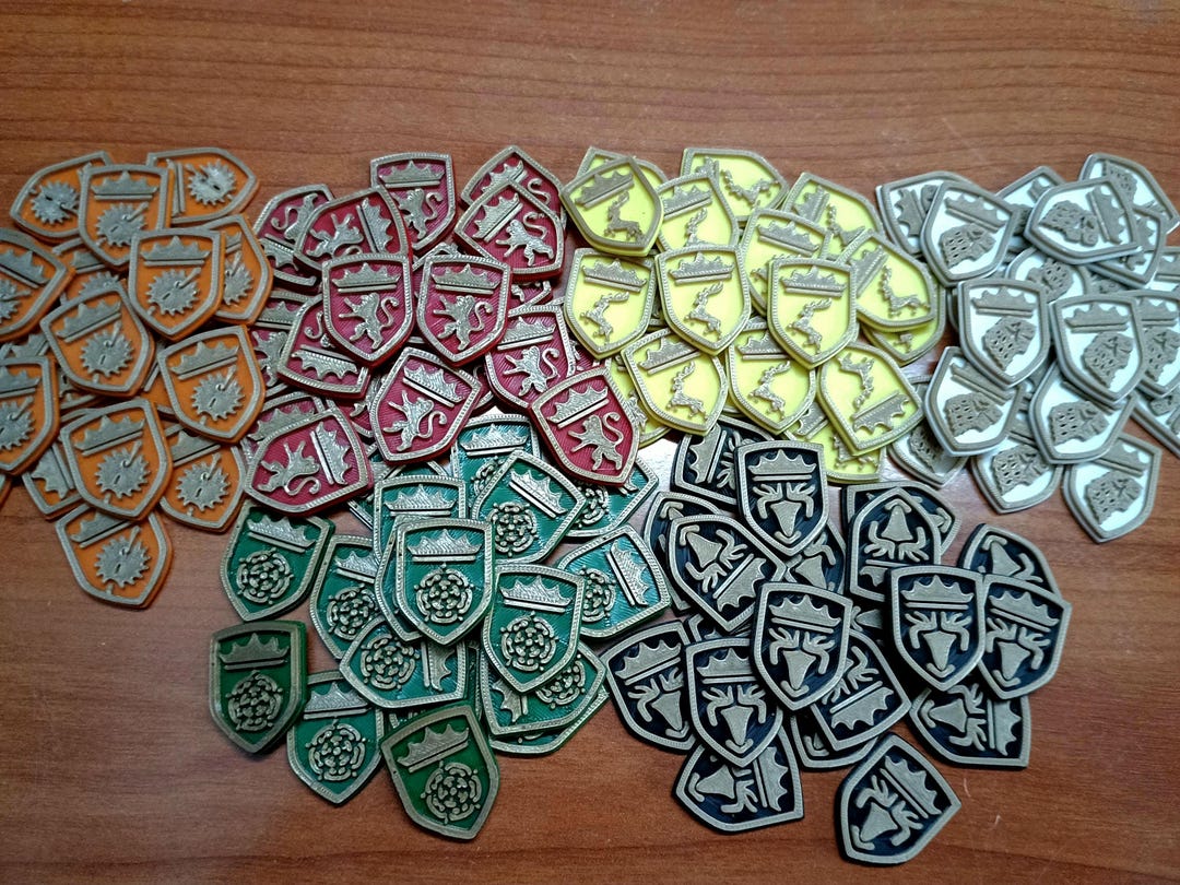Dual Color Crests Power Tokens Game of Thrones Power Tokens 3D Printed ...