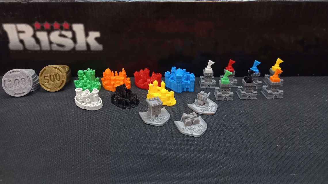 3D Deluxe Risk Got Token Set Compatible With Most Medieval Board Games ...