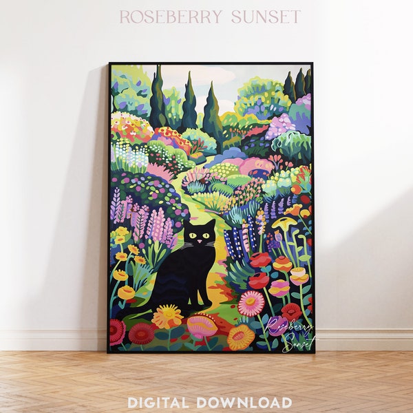 Cat Garden Art - Etsy