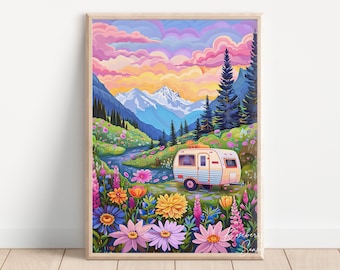 Retro Camper Art - Etsy