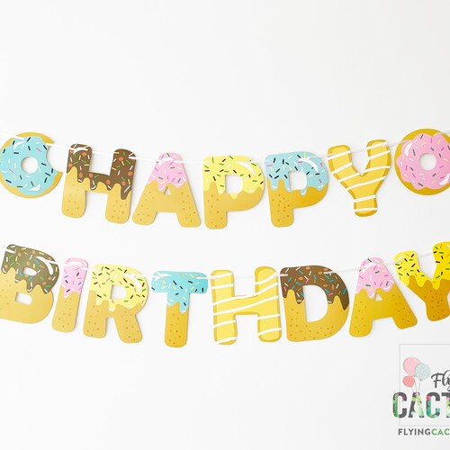 Happy Birthday Donut Banner Sweet One Banner Two Sweet | Etsy