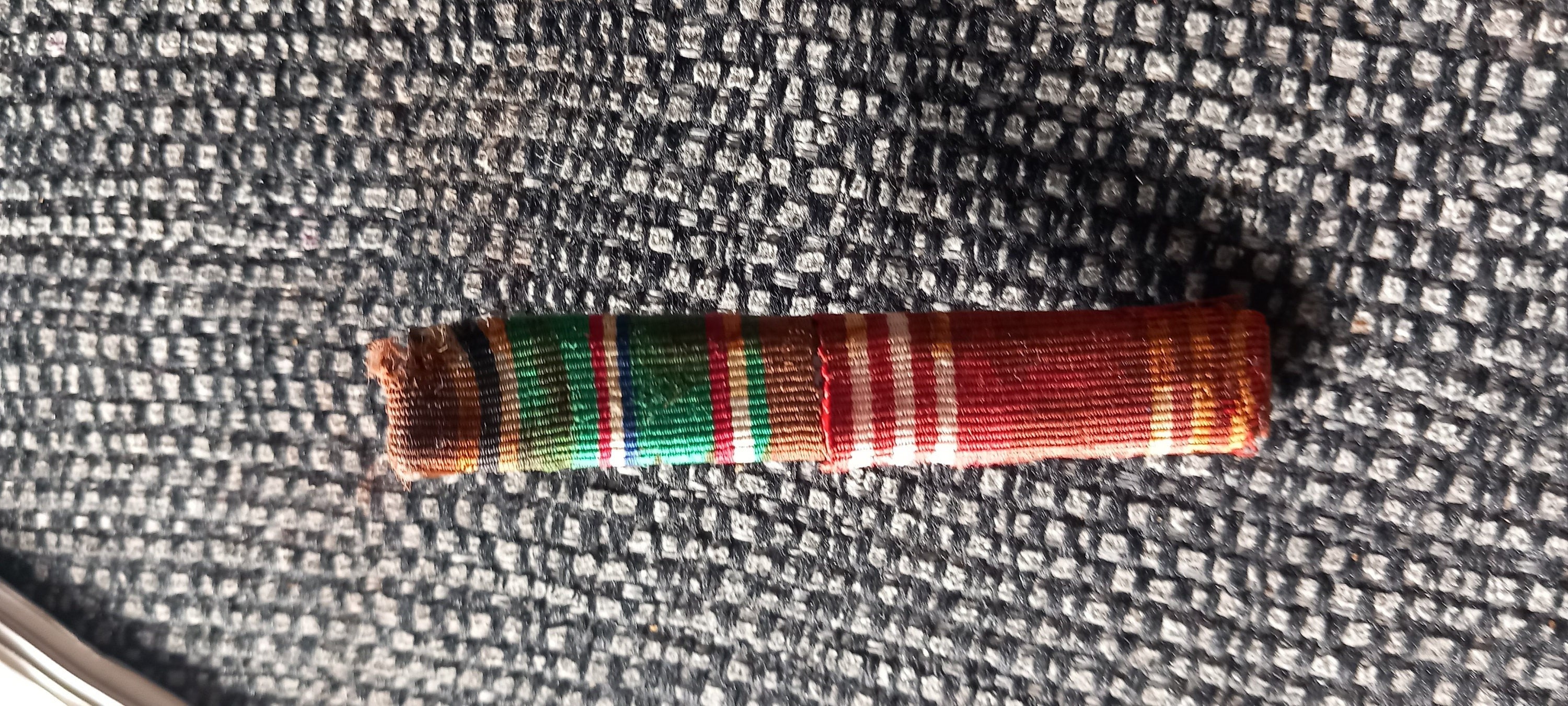 Vintage World War 2 European African Middle East EAME Medal Ribbon Bar ...