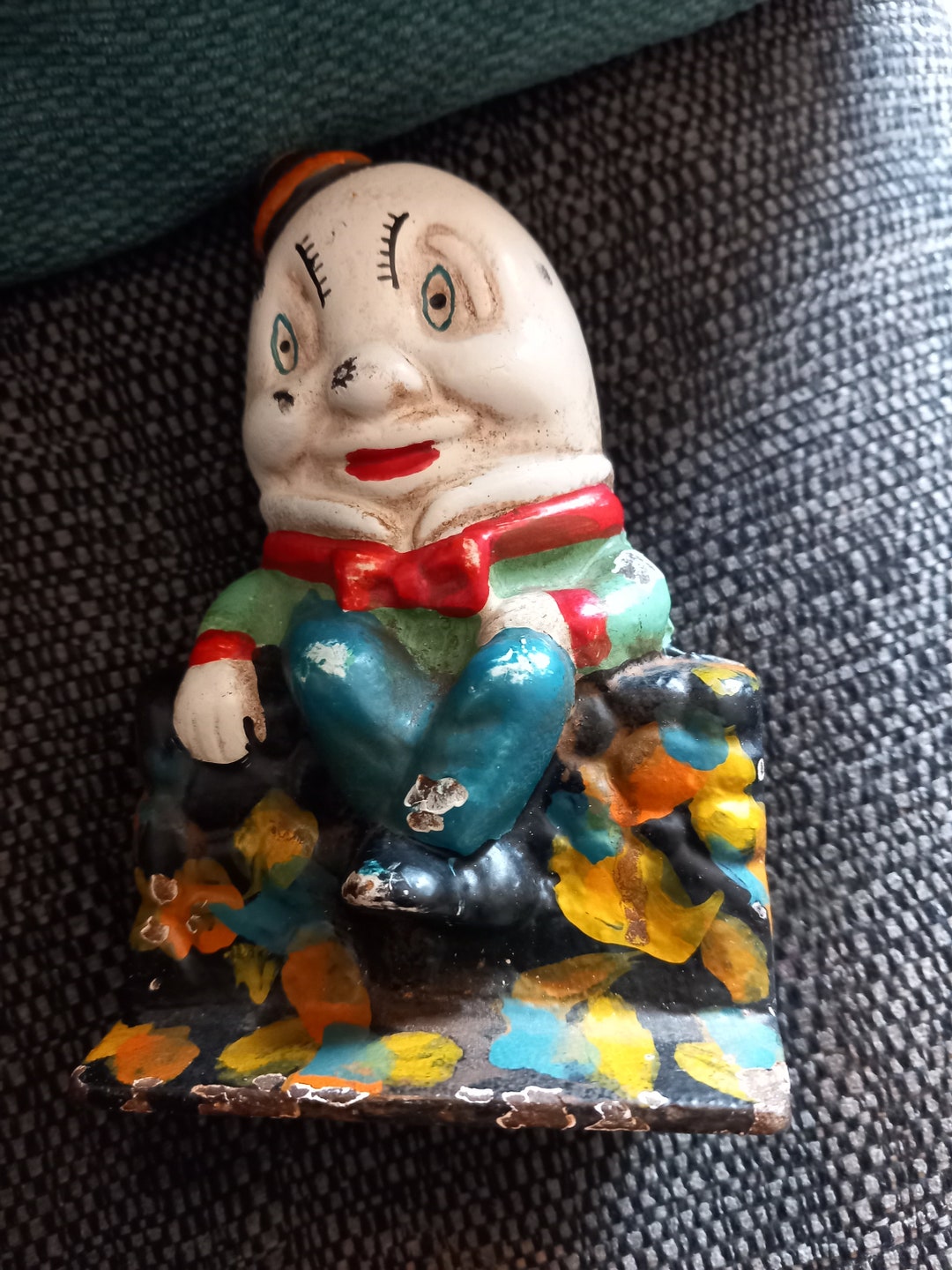 Vintage 1950 Cast Iron Humpty Dumpty Money Box. alice in - Etsy