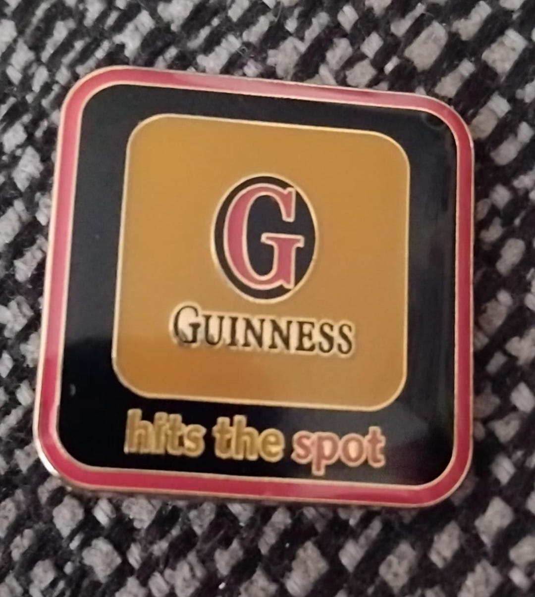 Vintage 1970 Guinness "hits the Spot" Advertising Brass/enamel Pin ...