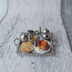 Miniature Breakfast in Bed, English Breakfast, 1 12 Scale, Cooked ...