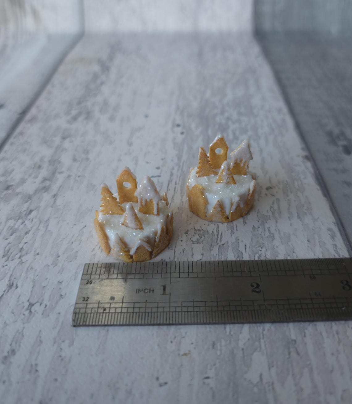Miniature Gingerbread Village Cake, Dolls House, Dollhouse, Tiny Food ...