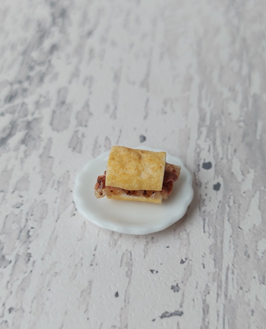Miniature Bacon Roll, Miniature Breakfast, Bacon Sandwich, Dollhouse ...