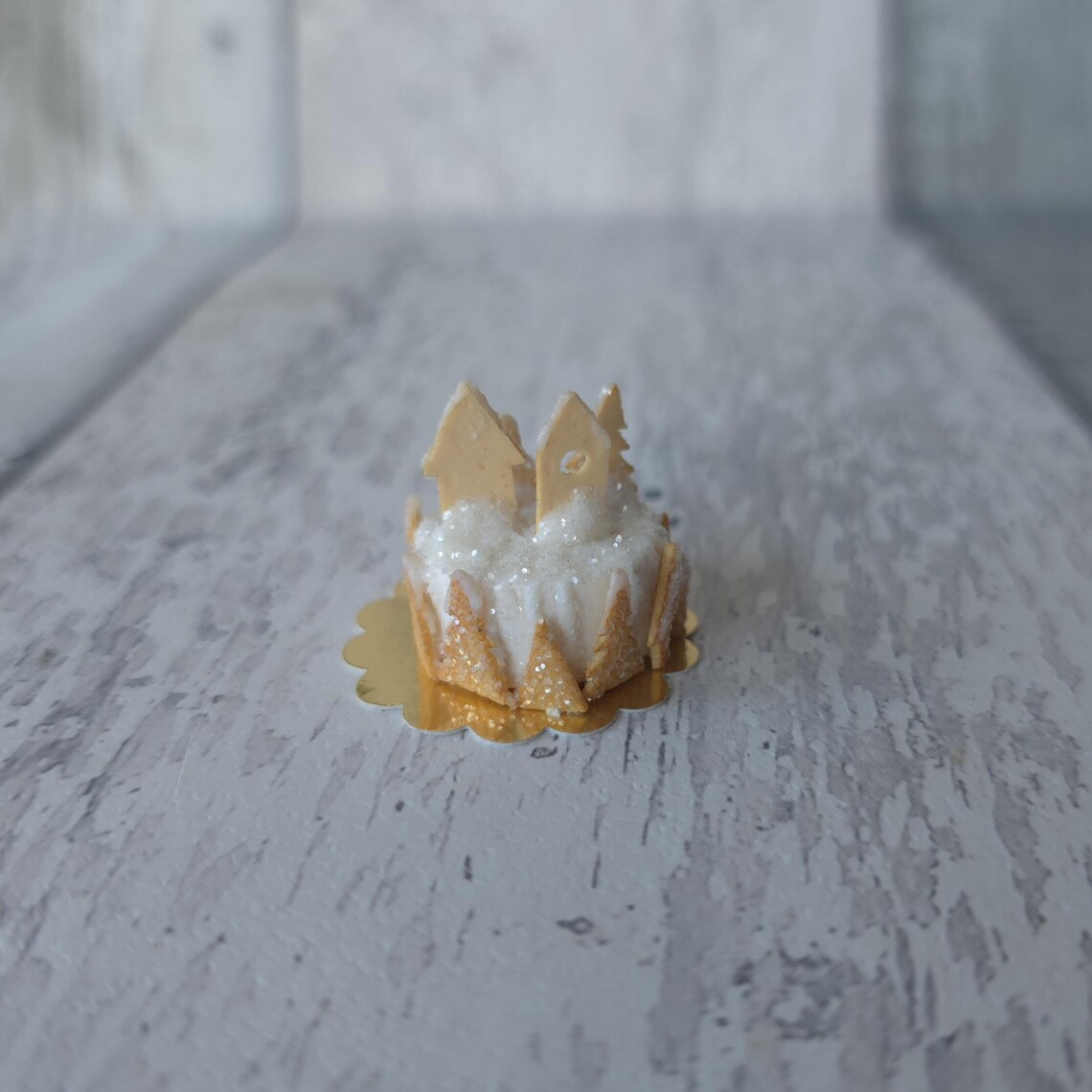 Miniature Gingerbread Village Cake, Dolls House, Dollhouse, Tiny Food ...