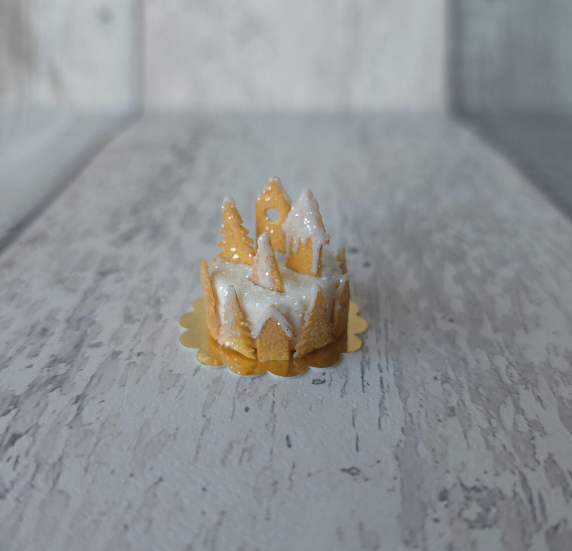 Miniature Gingerbread Village Cake, Dolls House, Dollhouse, Tiny Food ...
