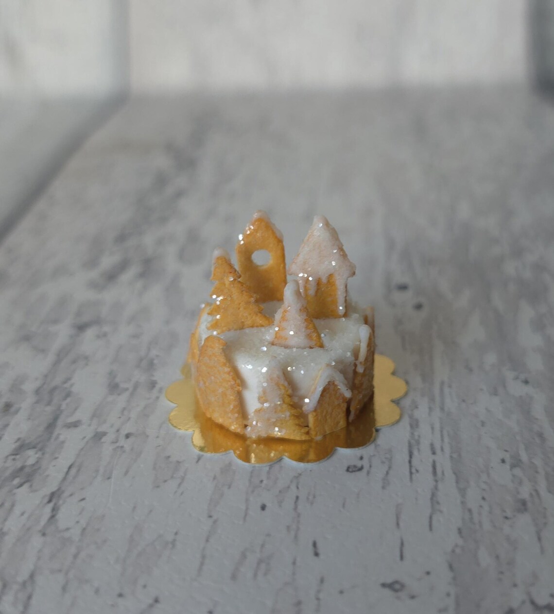 Miniature Gingerbread Village Cake, Dolls House, Dollhouse, Tiny Food ...
