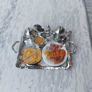 Miniature Breakfast in Bed, English Breakfast, 1 12 Scale, Cooked ...