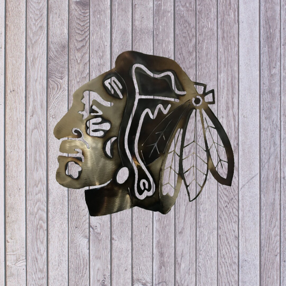 Chicago Blackhawks Metal Wall Art - Etsy