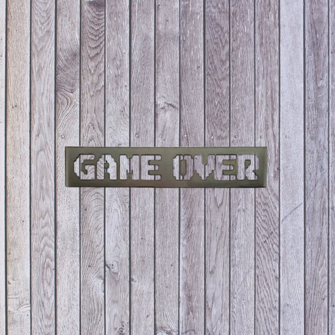 Game Over Metal Sign - Etsy