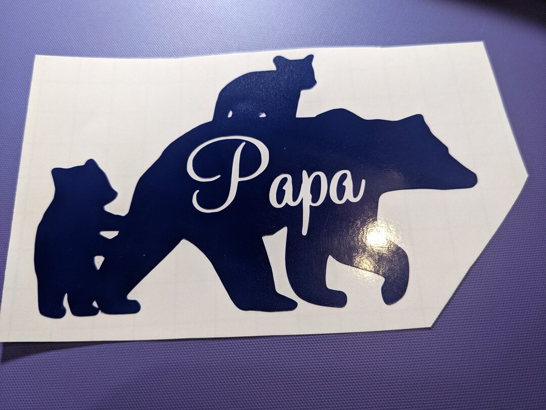 Papa Bear Vinyl Decal Papa Bear Sticker Vehicle Decals - Etsy