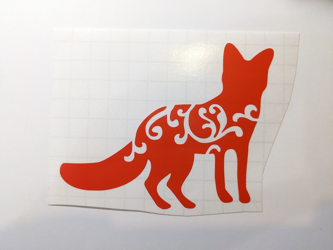 Fox Decal Car, Fox Vinyl Decal, Vehicle Decals, Laptop Stickers, Vinyl ...