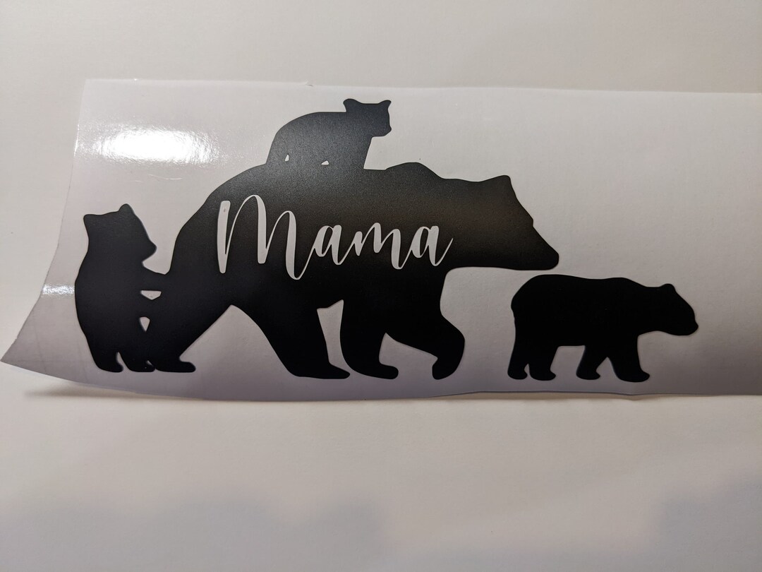 Mama Bear Vinyl Decal, Mama Bear Sticker, Vehicle Decals, Laptop ...