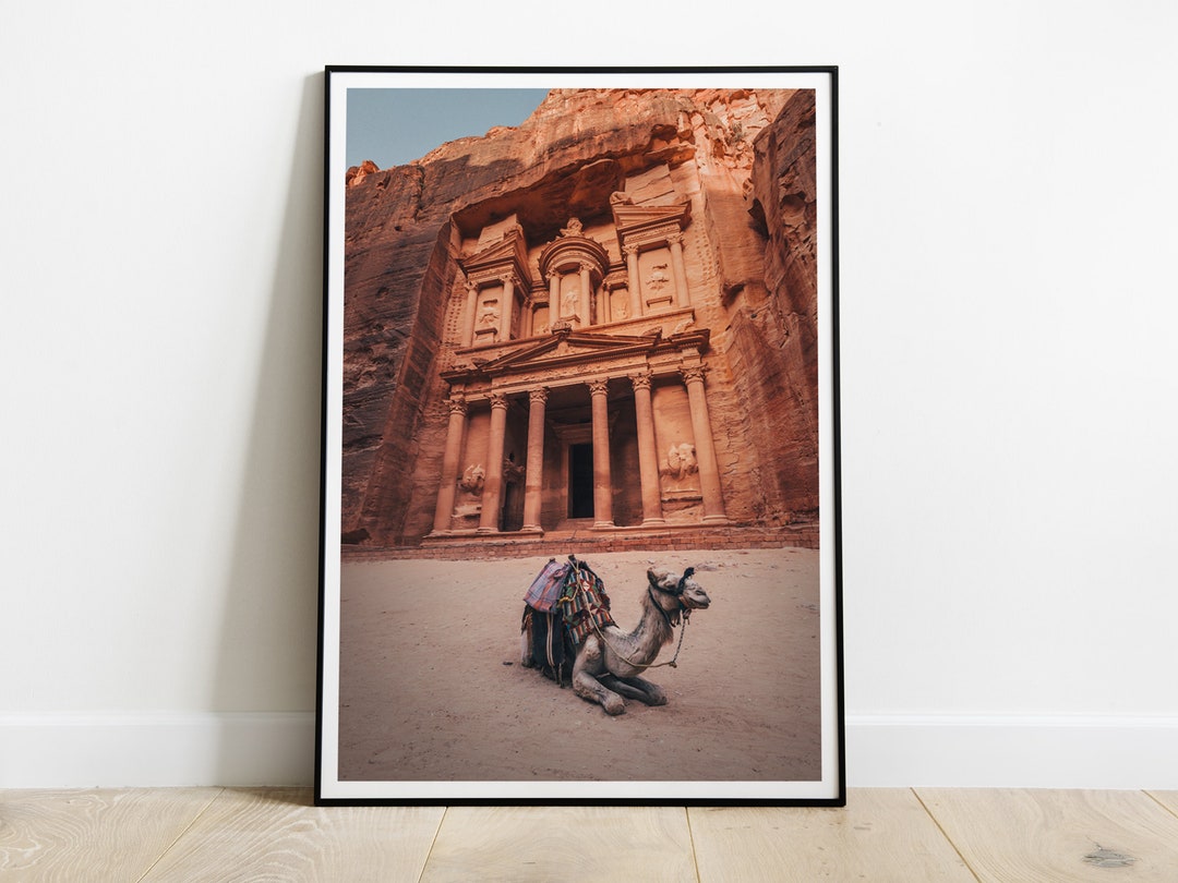 Petra the Treasury Poster, Jordan Al-khazneh Art Print, Asia, HIGH ...