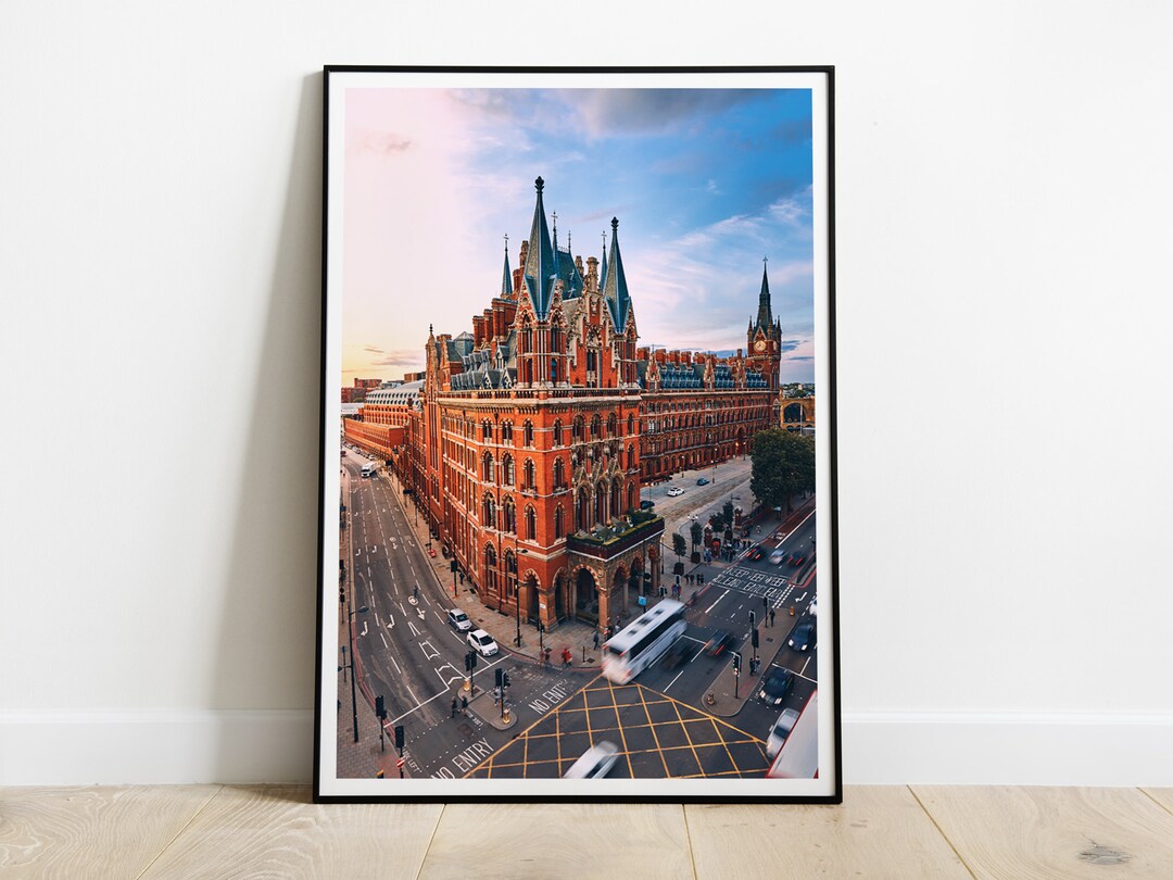 St Pancras Station Print, Kings Cross Print, London Poster, St Pancras ...