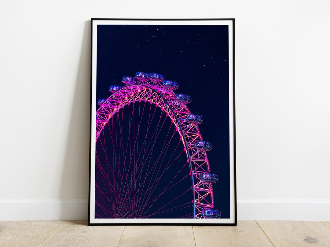 London Eye Print, London Eye Poster, Millennium Wheel Print, London ...