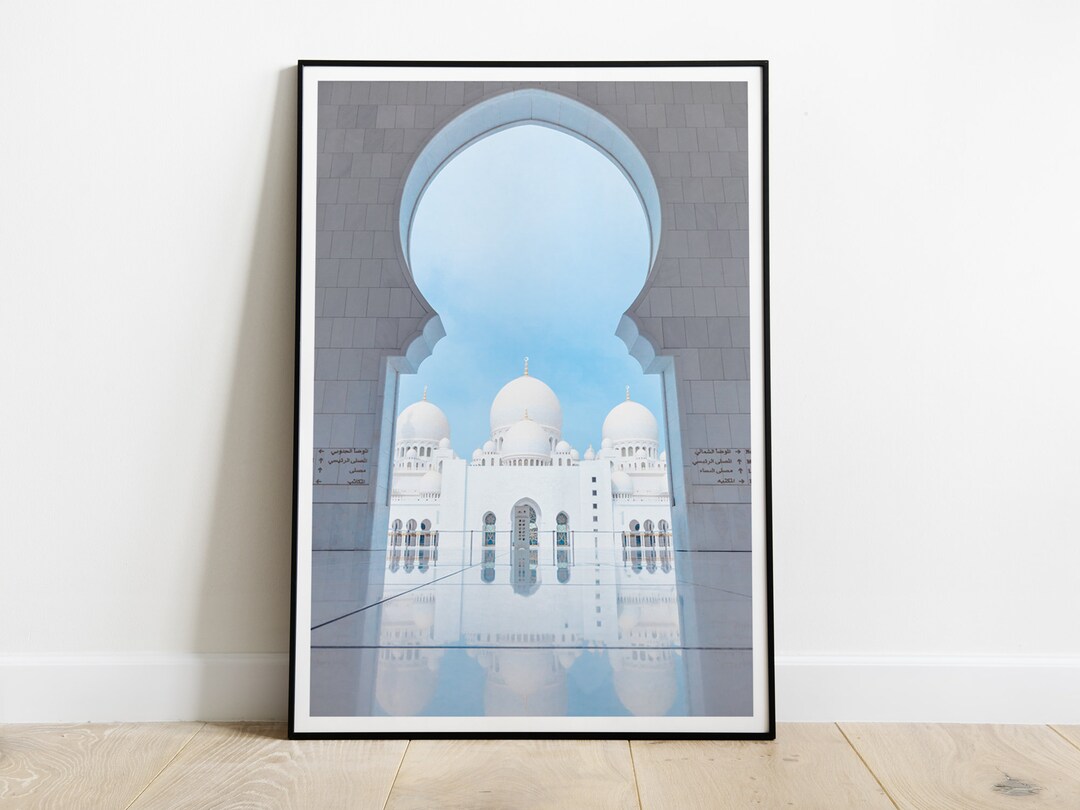 Sheikh Zayed Grand Mosque Print, Abu Dhabi Poster, Abu Dhabi Wall Art ...