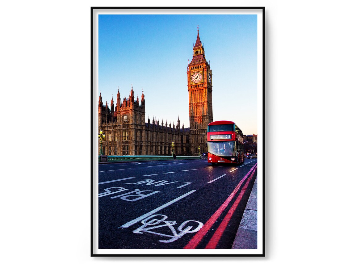 Big Ben Print London Bus Print Big Ben Poster London Bus - Etsy